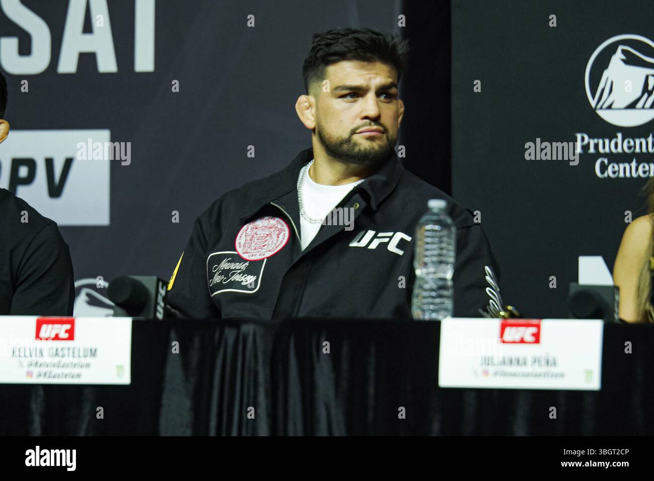 NEWARK, NEW JERSEY - JUNE 05: Kelvin Gastelum looks on during the UFC ...