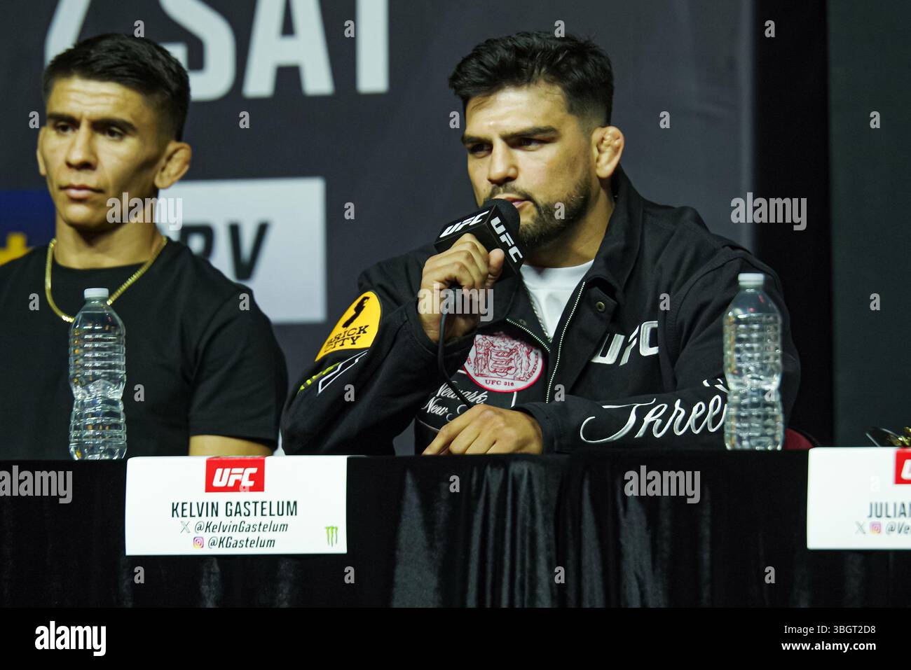 NEWARK, NEW JERSEY - JUNE 05: Kelvin Gastelum is seen during the UFC ...