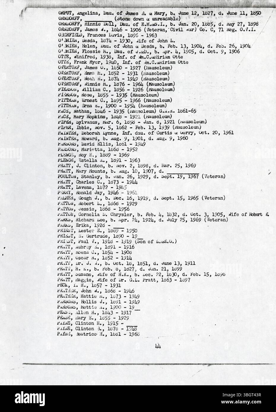 Cemetery inscriptions compiled by the Johnstown Genealogy Society in ...