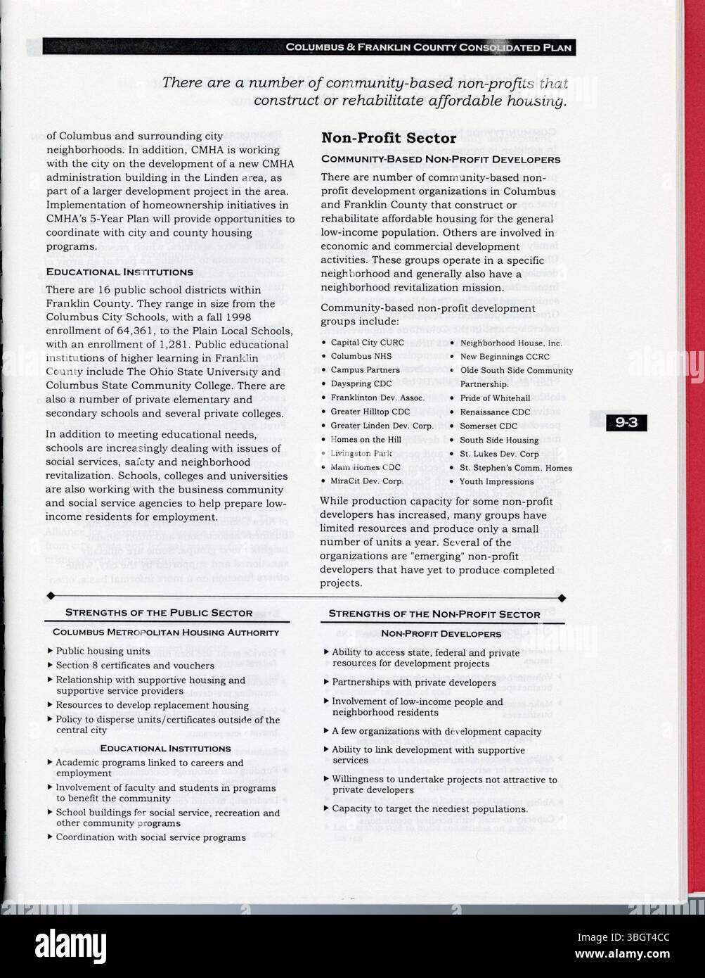 The City of Columbus Consolidated Plan 2000-2003, developed under HUD ...