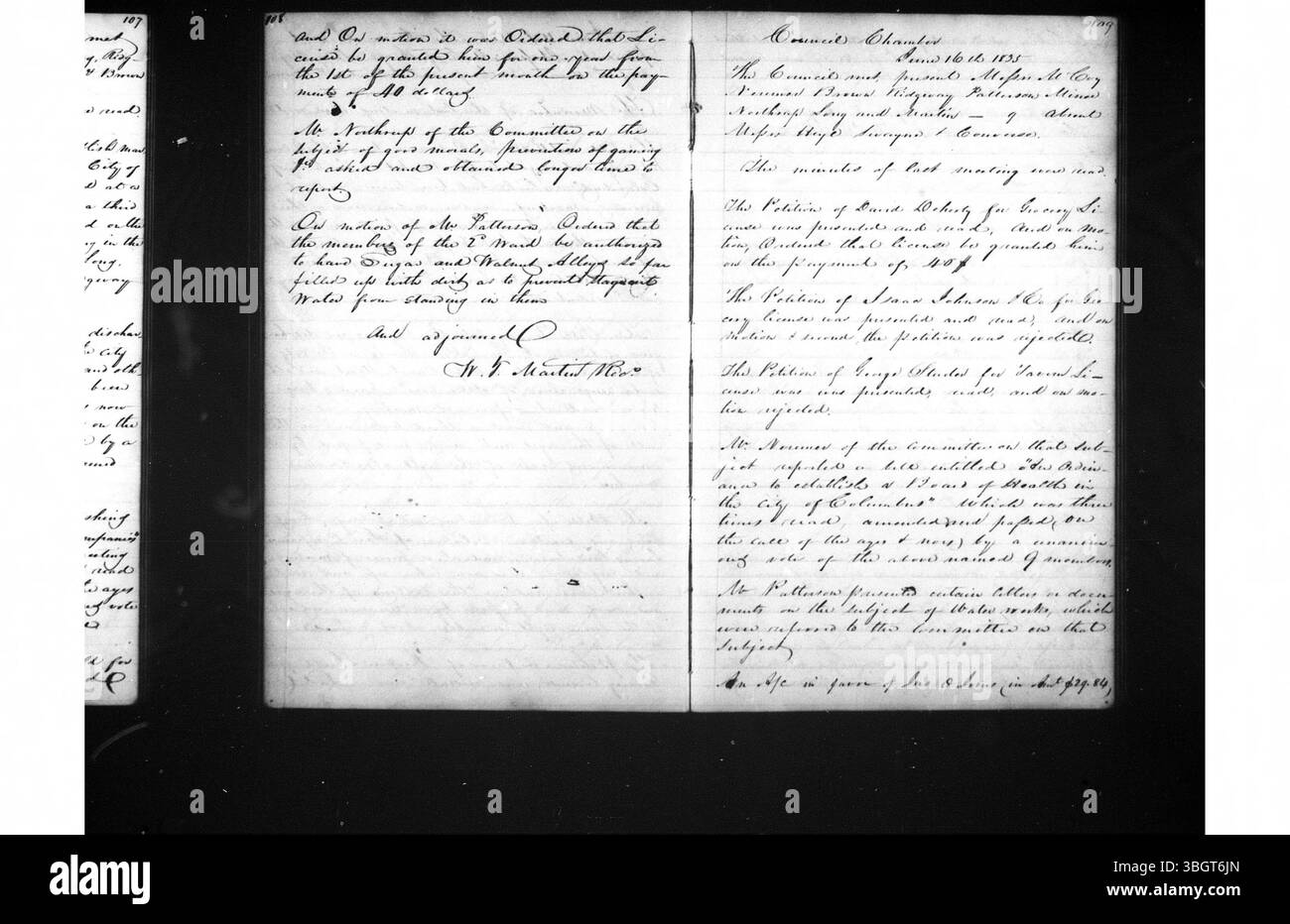 This page features handwritten journals and ordinances documenting ...