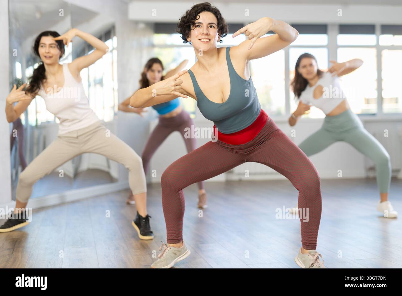 Group of women dancing hip hop in studio Stock Photo - Alamy