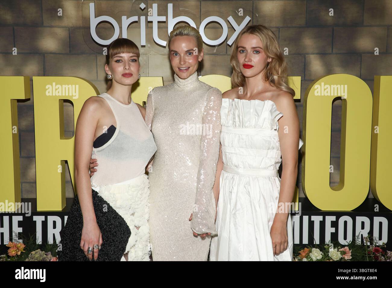 Actors Zoe Brough, from left, Joanna Vanderham and Shannon Watson ...