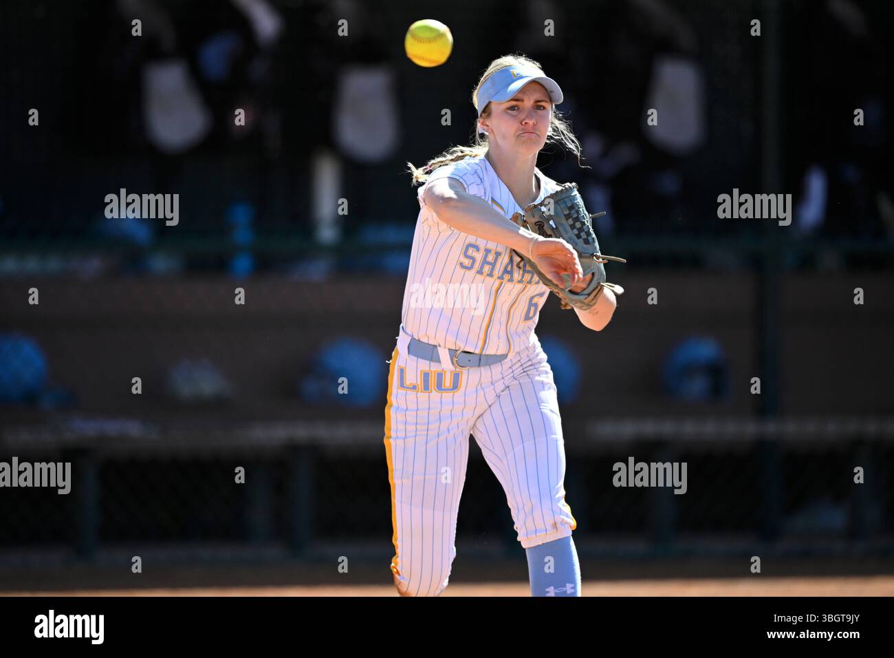 Long Island infielder Kaylee Clarkson (6) during an NCAA college ...