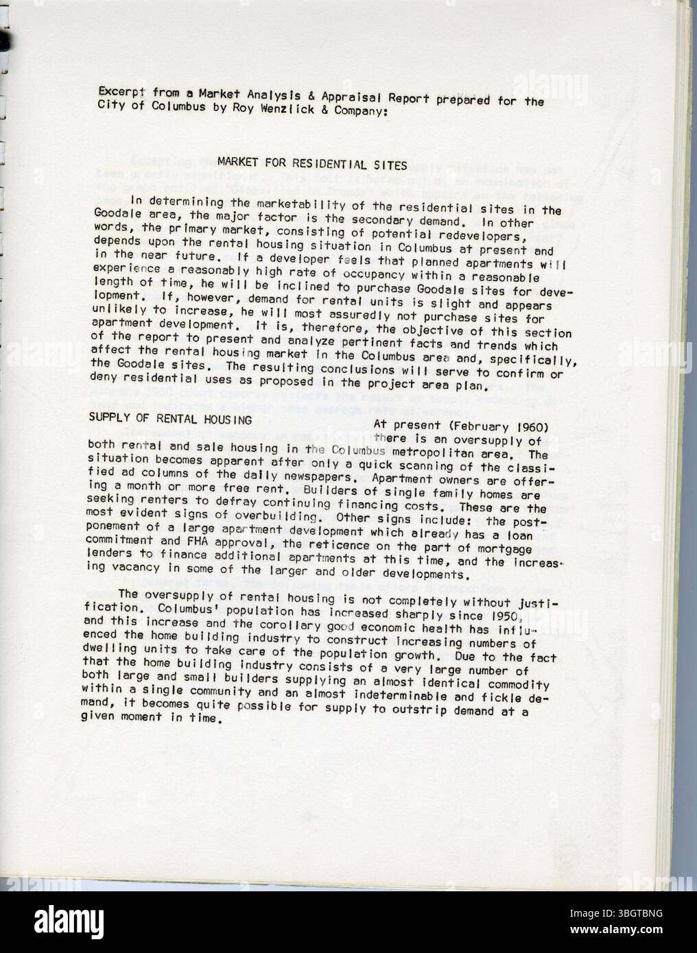 The 1960s Goodale Redevelopment Project, covering 47 acres of land ...
