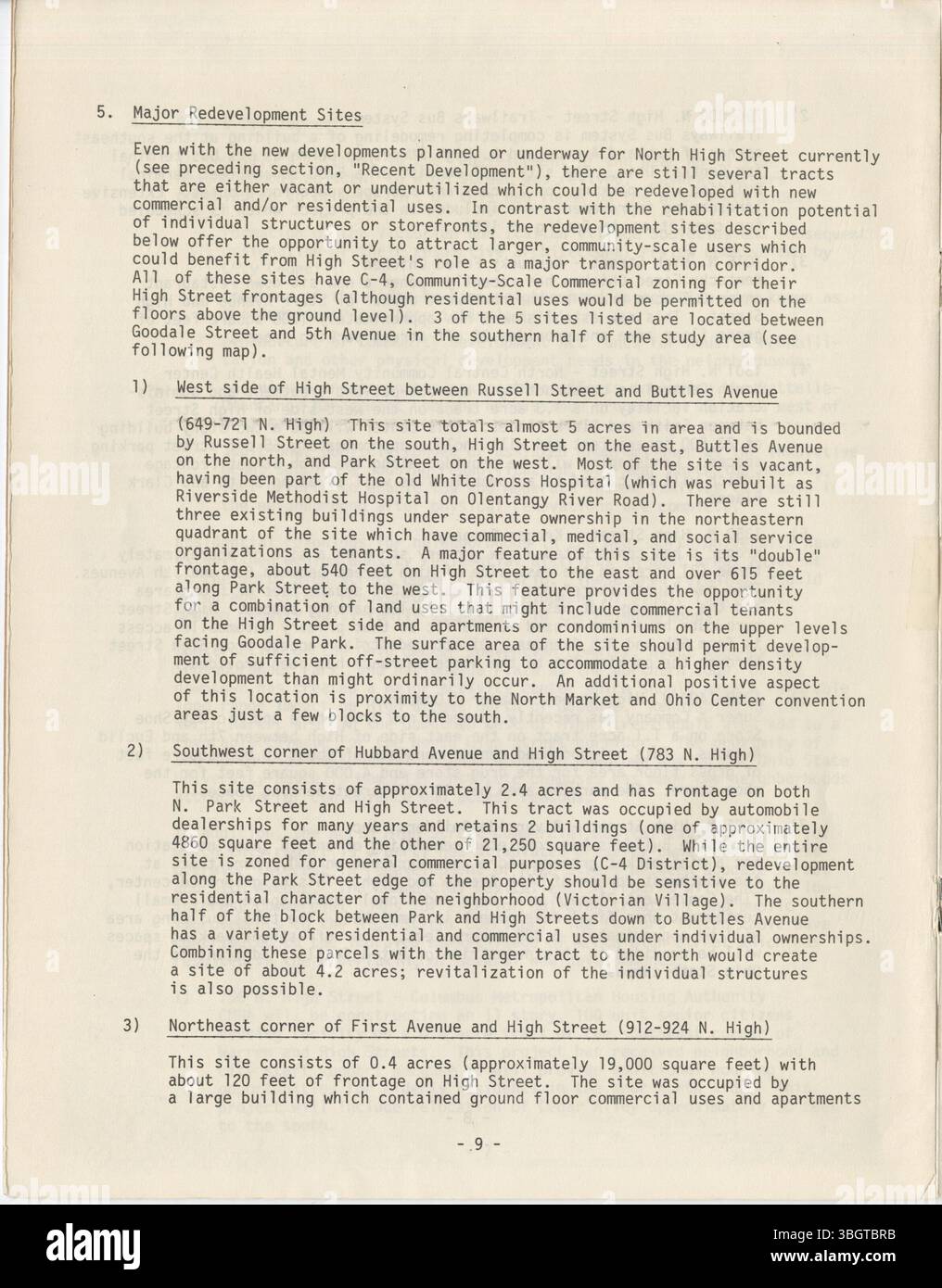 The 1981 North High Street Land Use report outlines a vision for the ...
