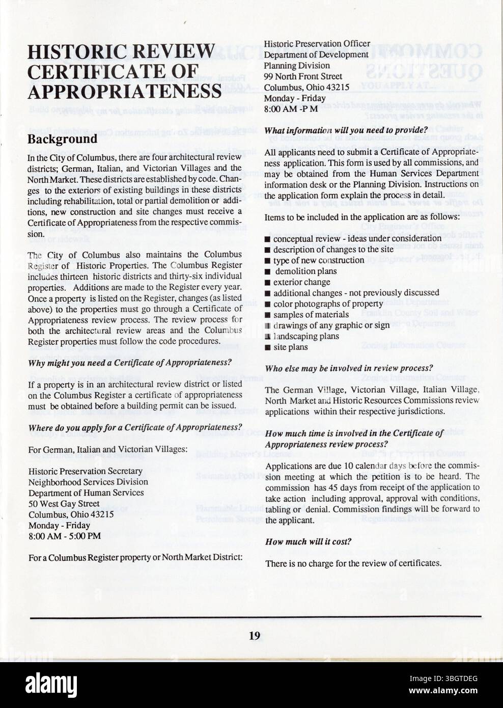 The 1990 Columbus Development Guide assists individuals and developers ...