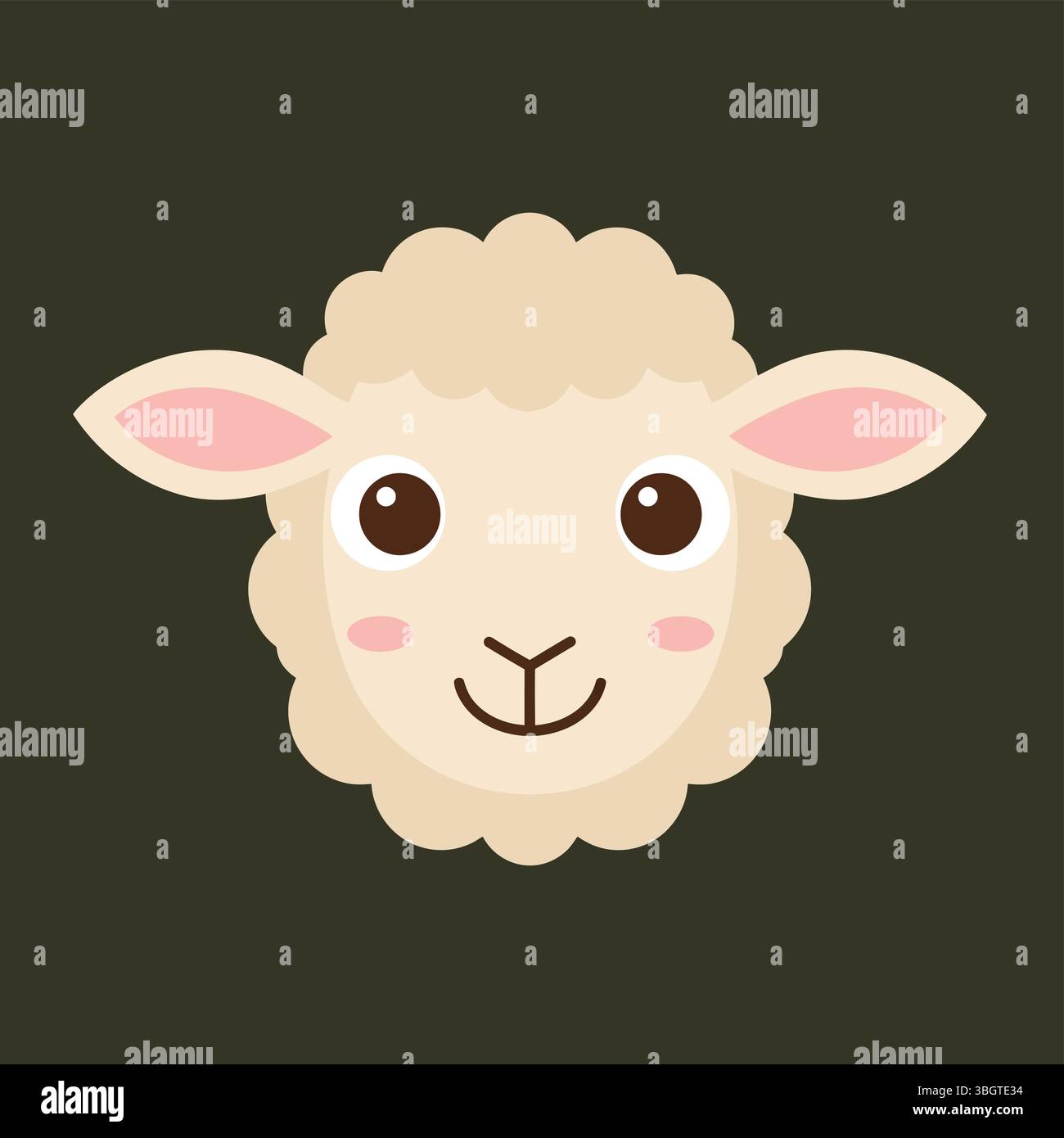 Kawaii sheep icon cute animal hi-res stock photography and images - Alamy
