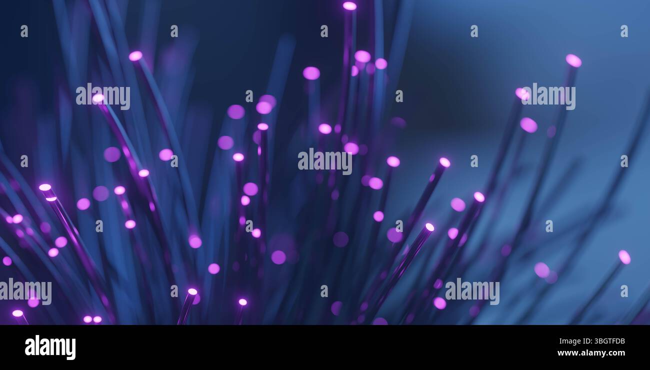 Dynamic purple blue glowing strands hi-res stock photography and images ...