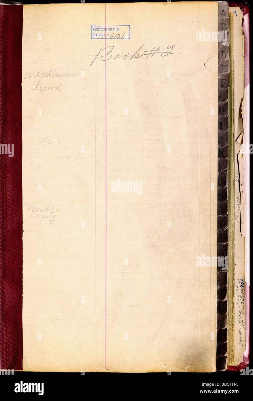 The Franklin County Recorder’s office record book from 1900 to 1903 ...