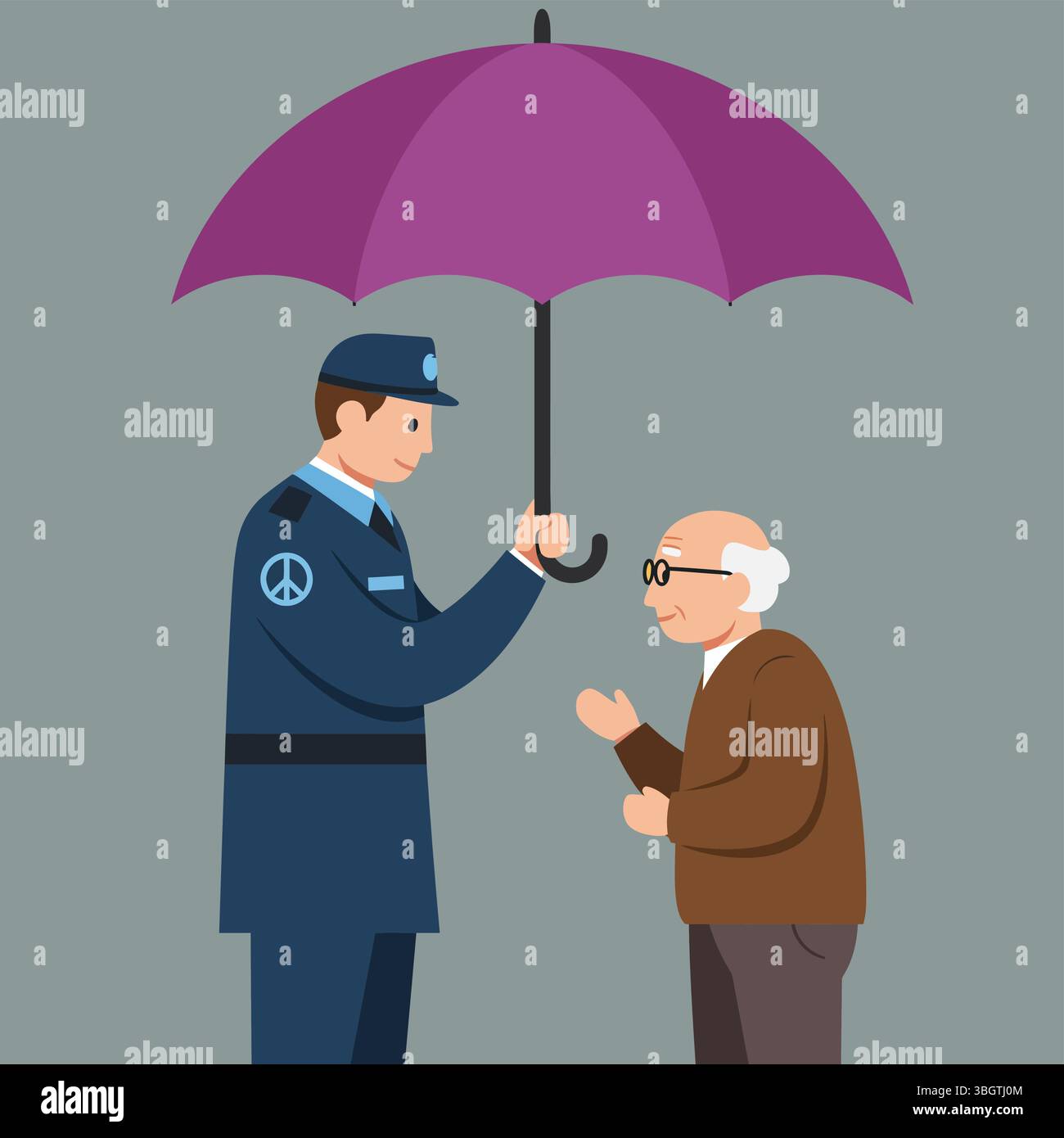 Officer interaction Stock Vector Images - Alamy