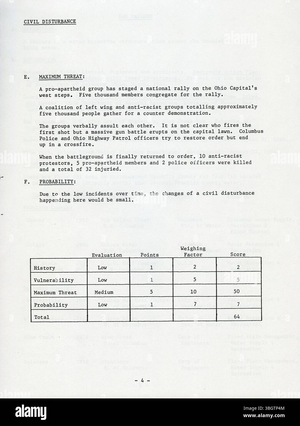 The 1984 hazard analysis for Columbus and Franklin County provides an ...