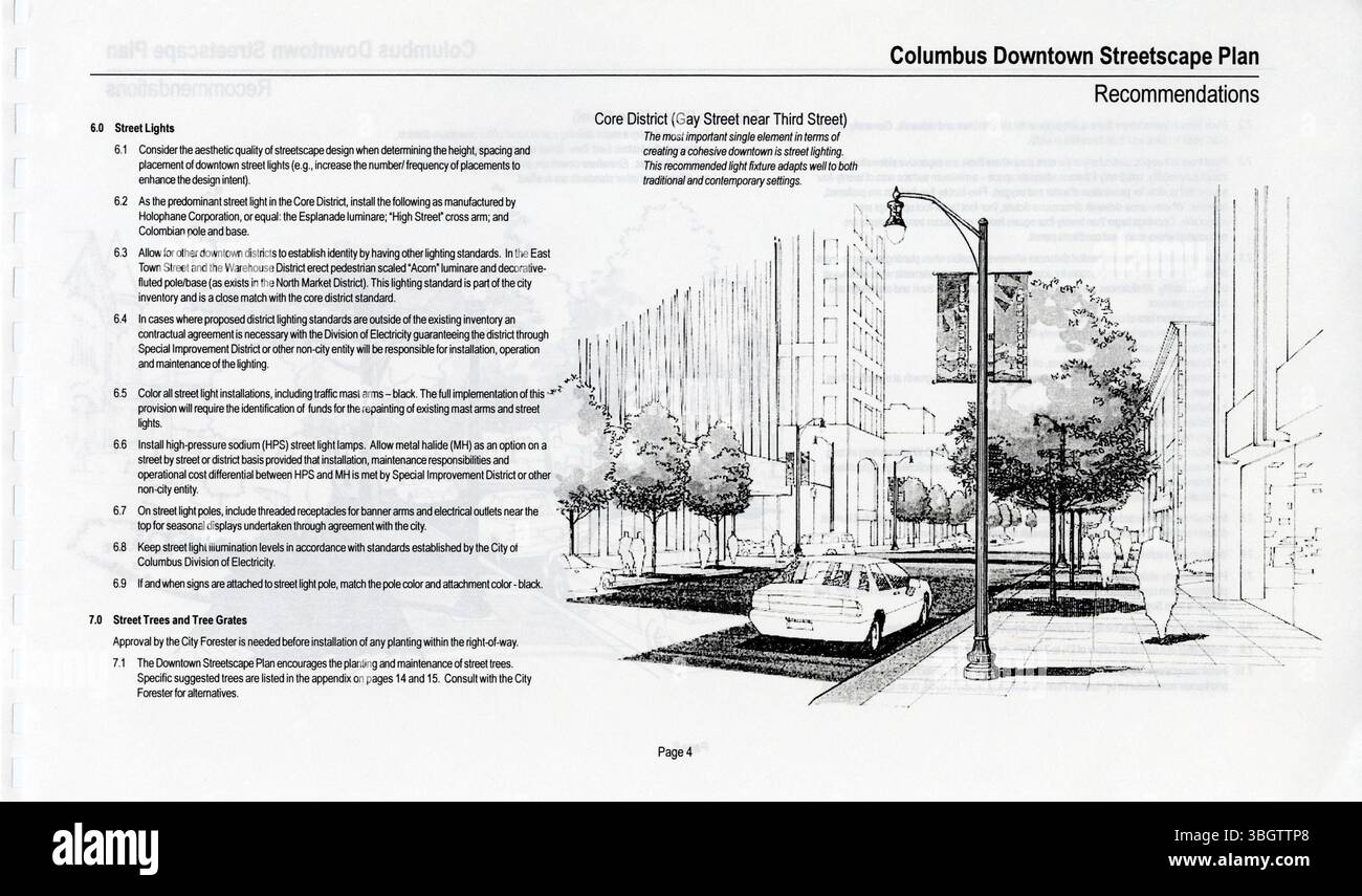 The 2000 Columbus Downtown Streetscape Plan serves as a guide for ...