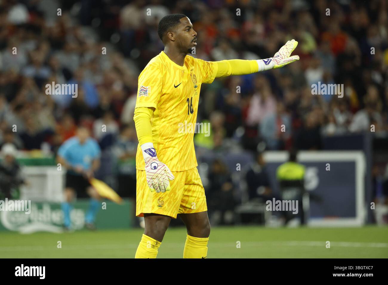 Goalkeeper of France Mike Maignan during the UEFA Nations League ...