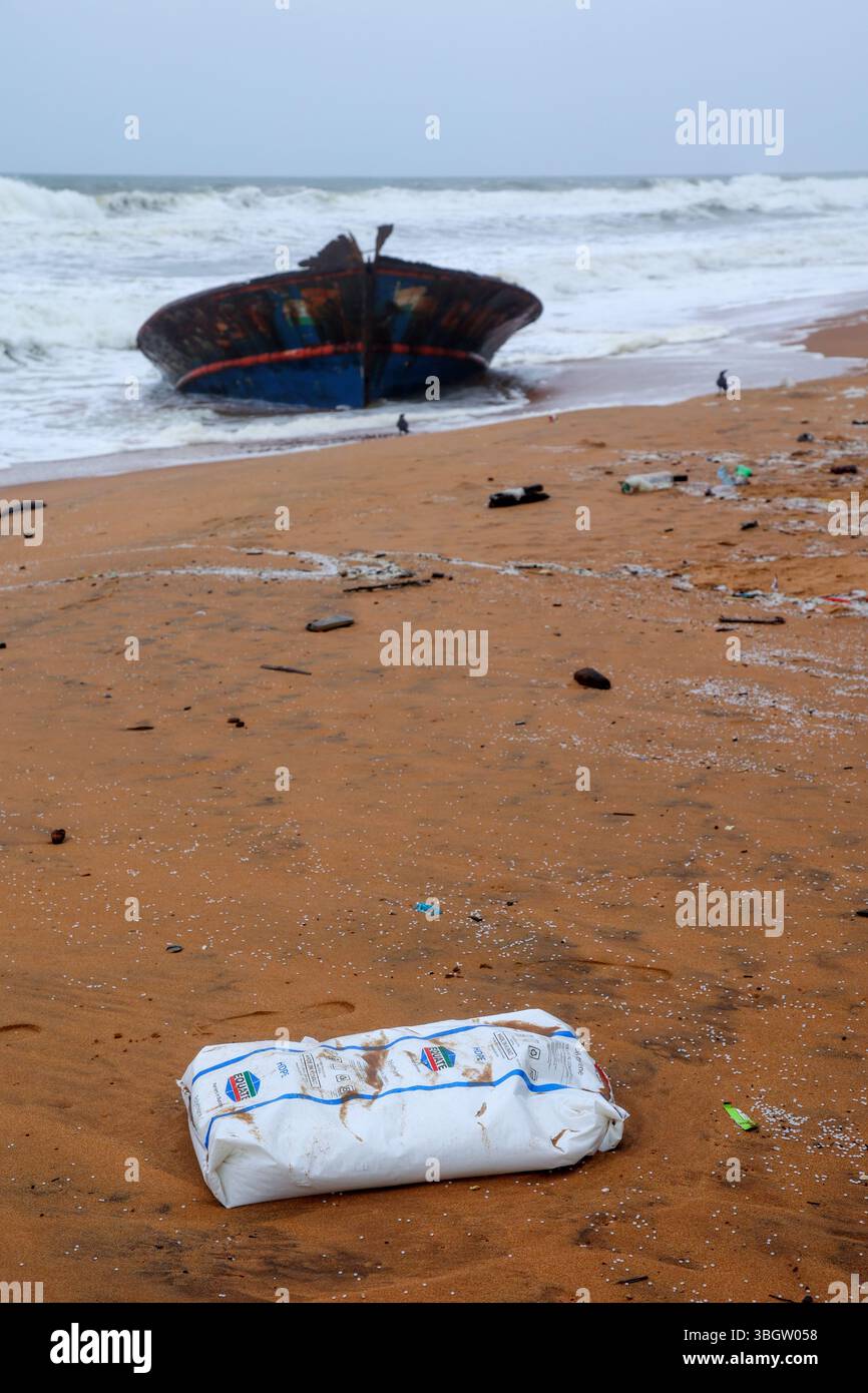 polythene, plastic, marine, pollution, waste, material, sunken, cargo ...
