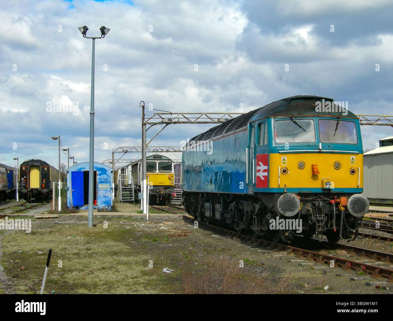 Class 47 locomotive outside Eastleigh Depot Stock Photo - Alamy