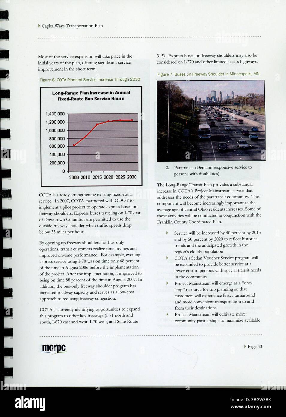 The CapitalWays Transportation Plan, developed by the Mid-Ohio Regional ...