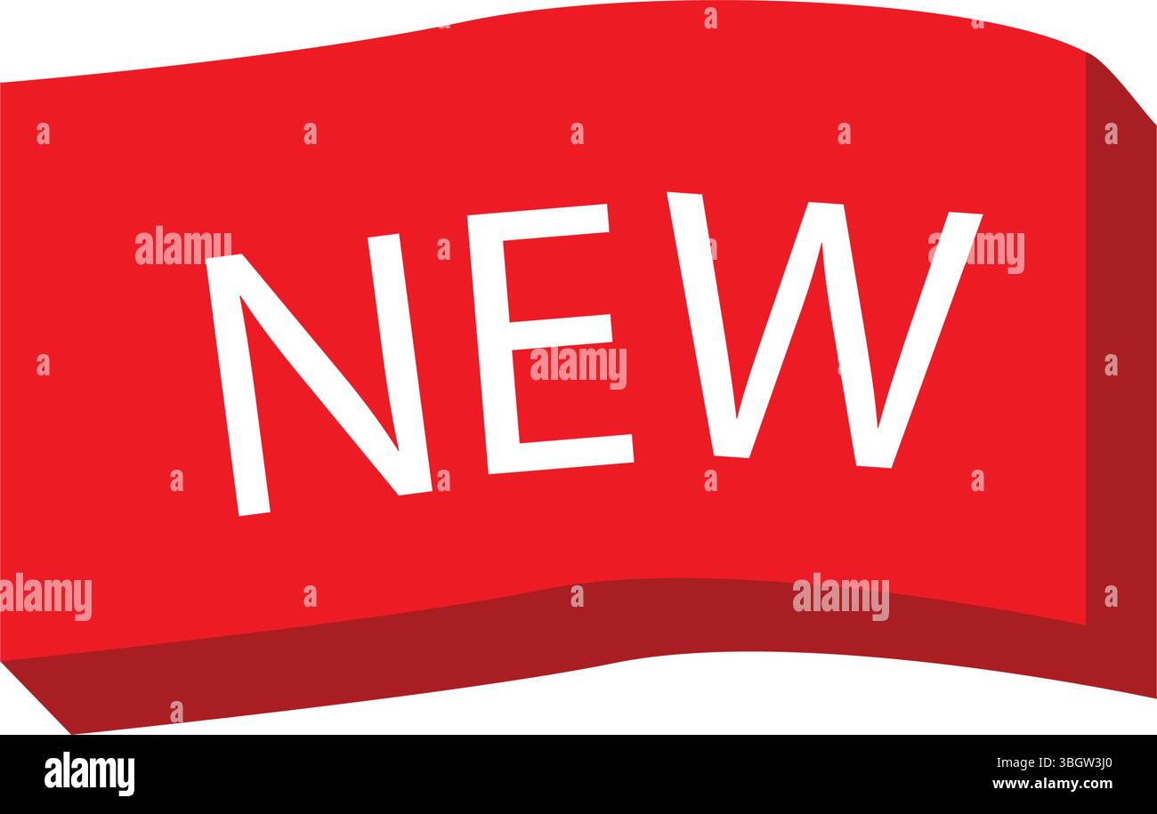 Fluttering emphasis NEW icon. Vector Stock Vector Image & Art - Alamy