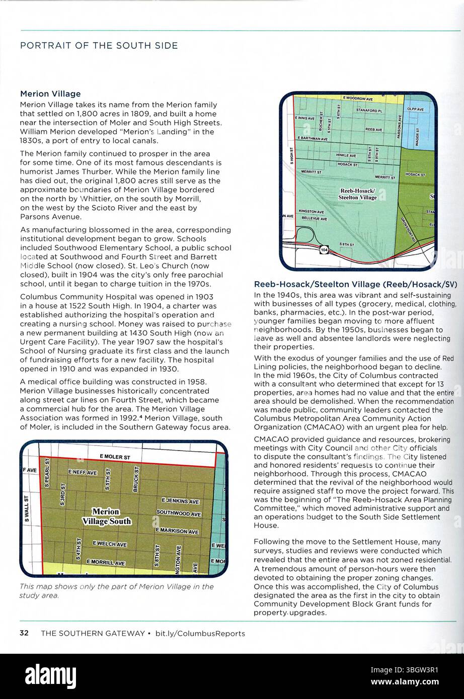 The Southern Gateway area of Columbus encompasses historic ...