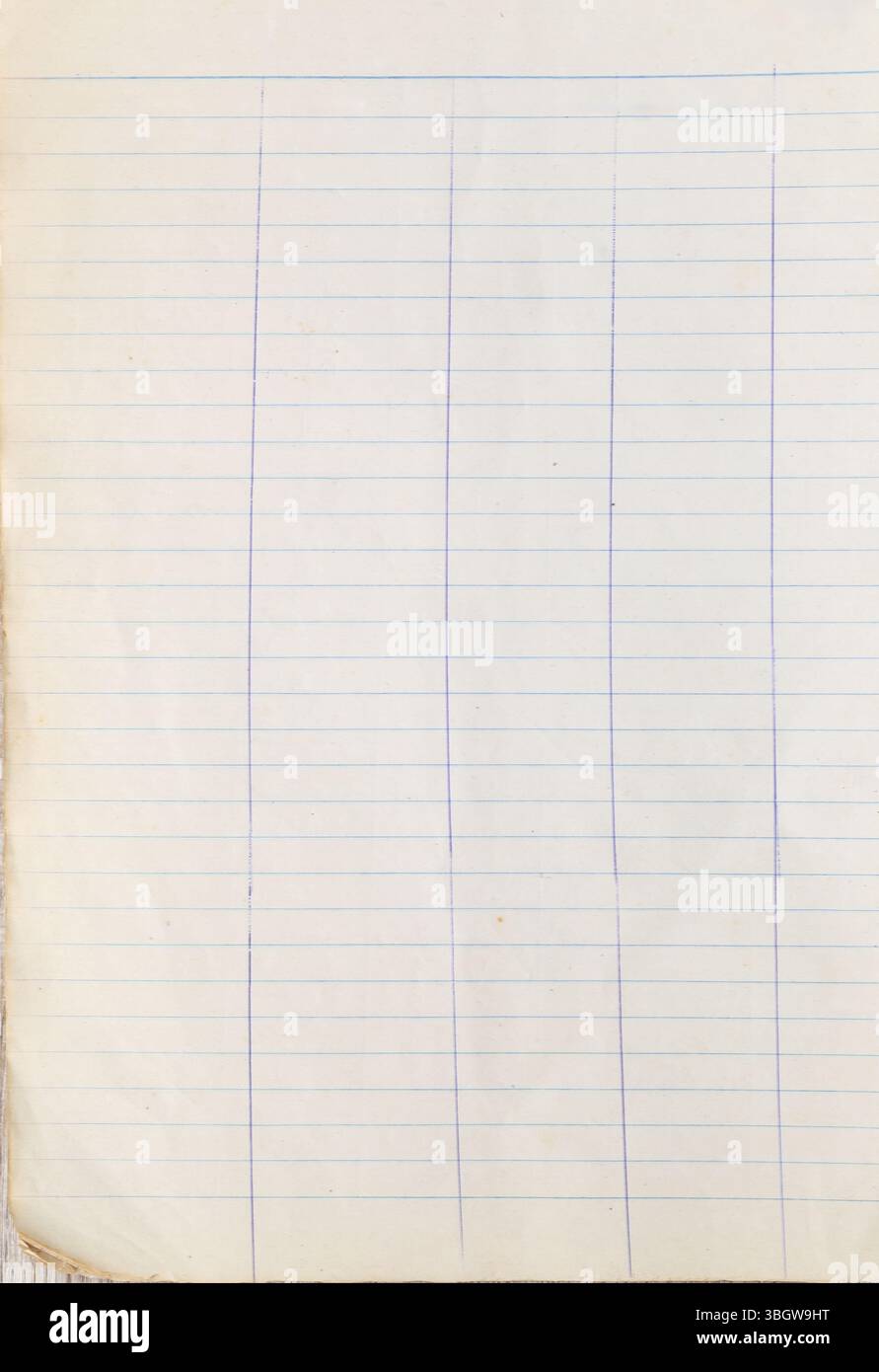 Sheet of blank lined paper designed for writing or drawing. Ideal for ...