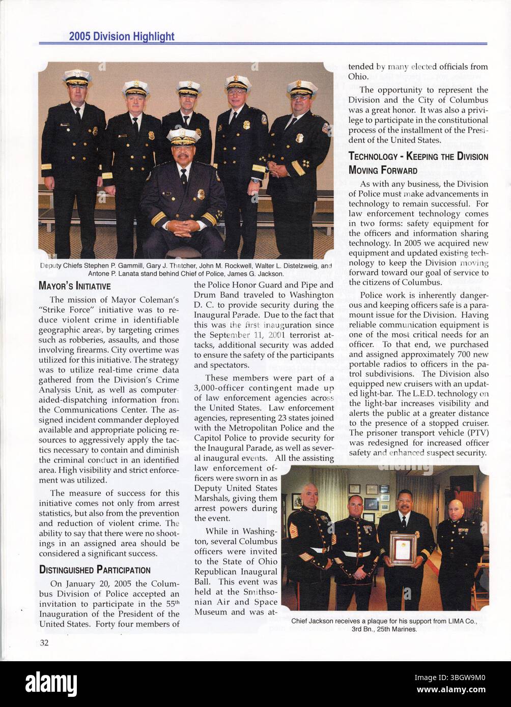 This section of the 2005 Columbus Division of Police annual report ...