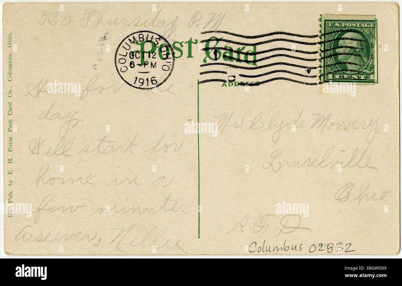 Color postcard showing Union Station in Columbus, Ohio, a major ...