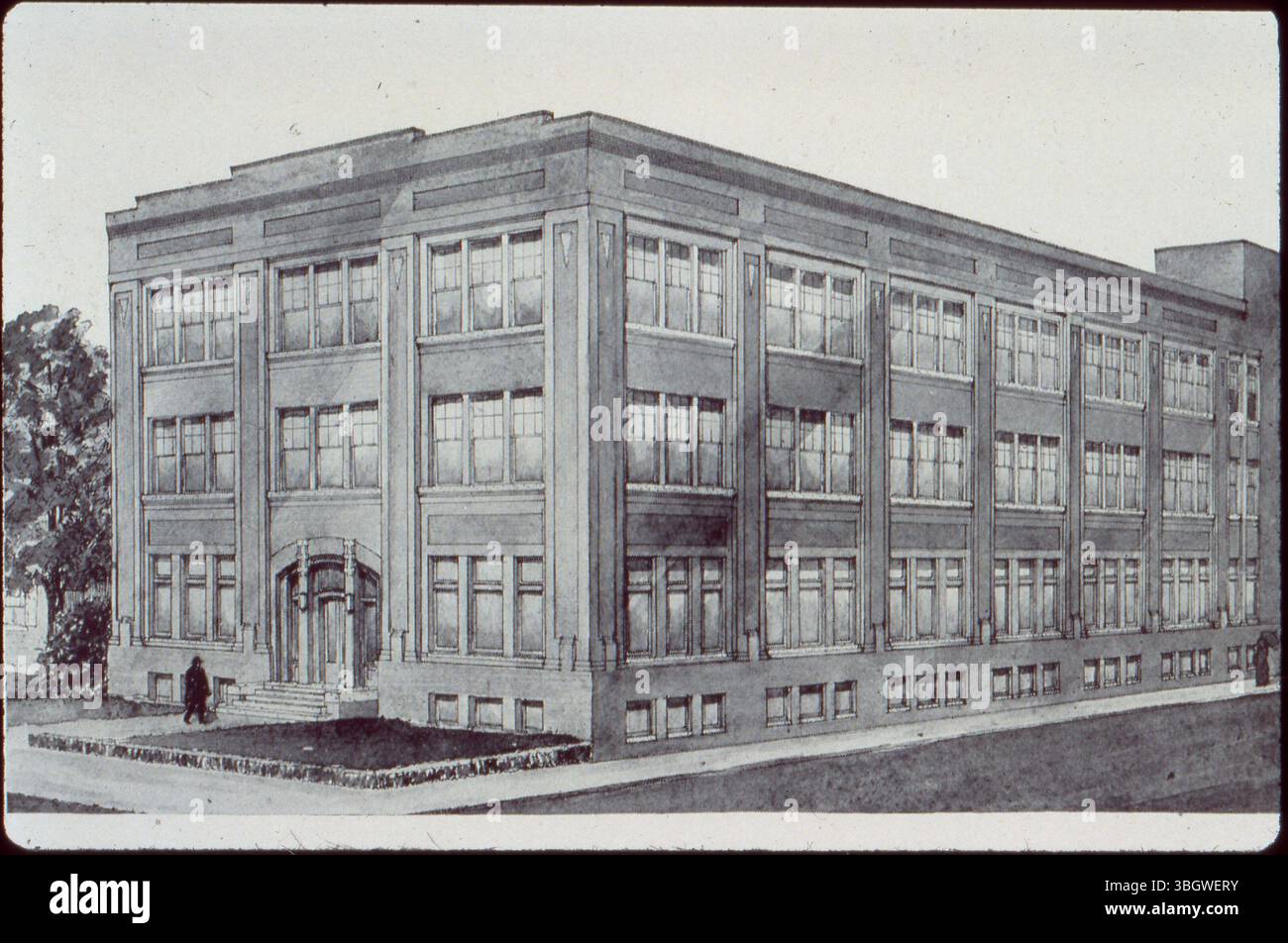 This illustration from 1915 shows the exterior view of the new Columbus ...