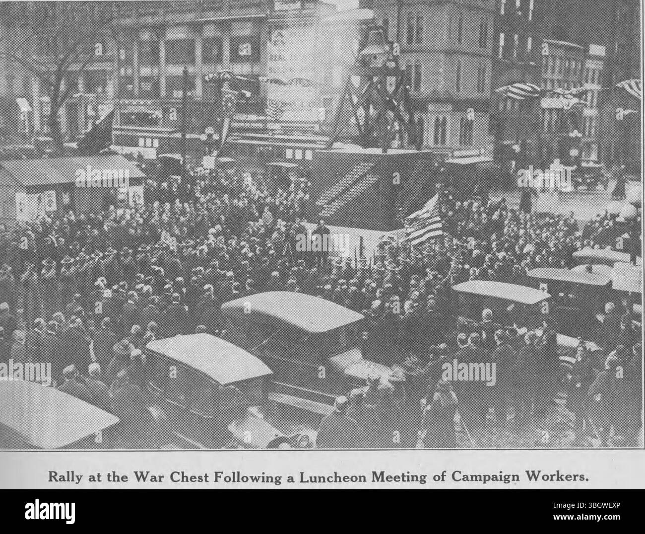 The 1918 War Chest rally in Columbus, Ohio, raised over $3,300,000 to ...