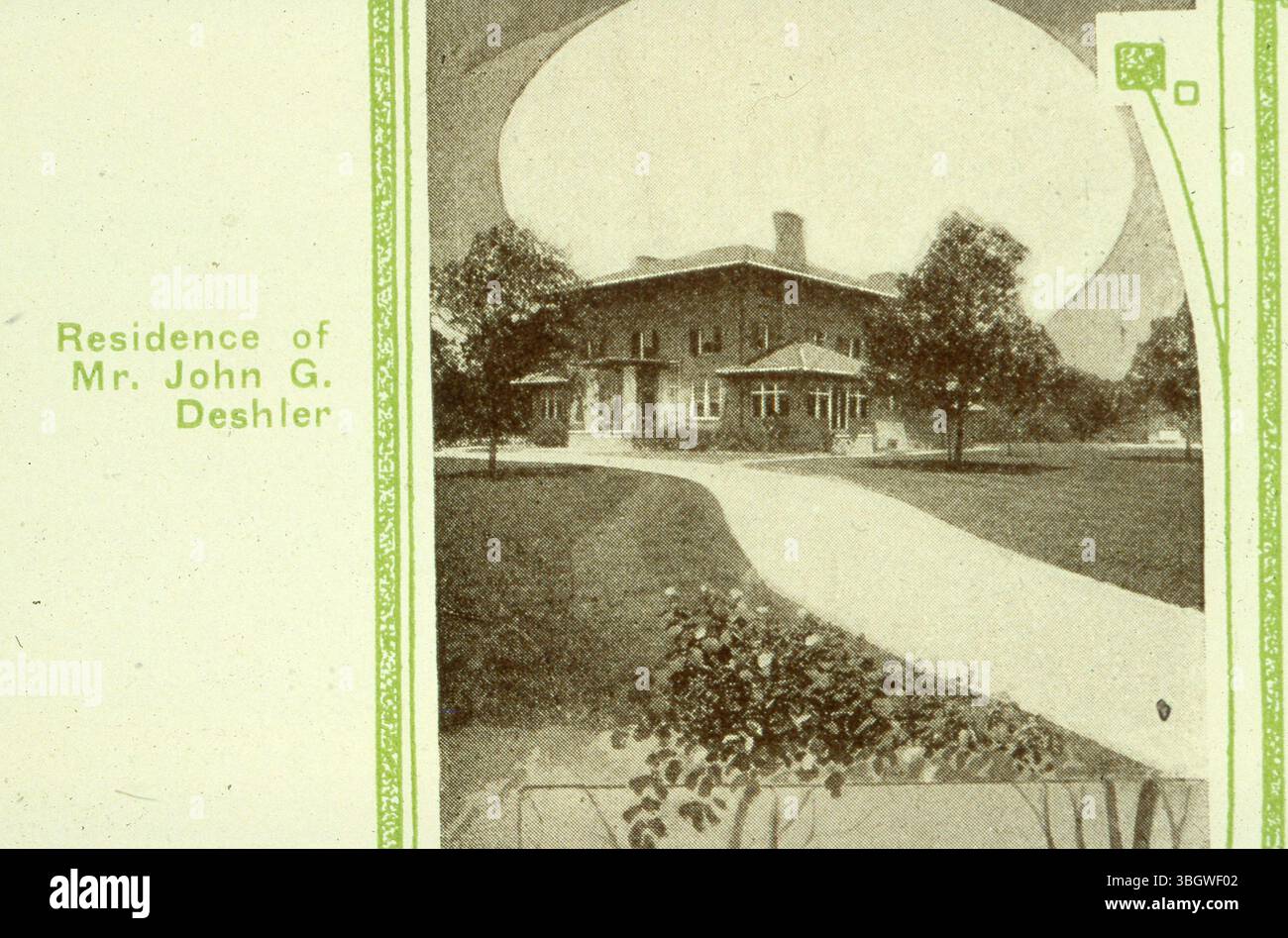 This 1915 photograph depicts the John G. Deshler House, home of John G ...