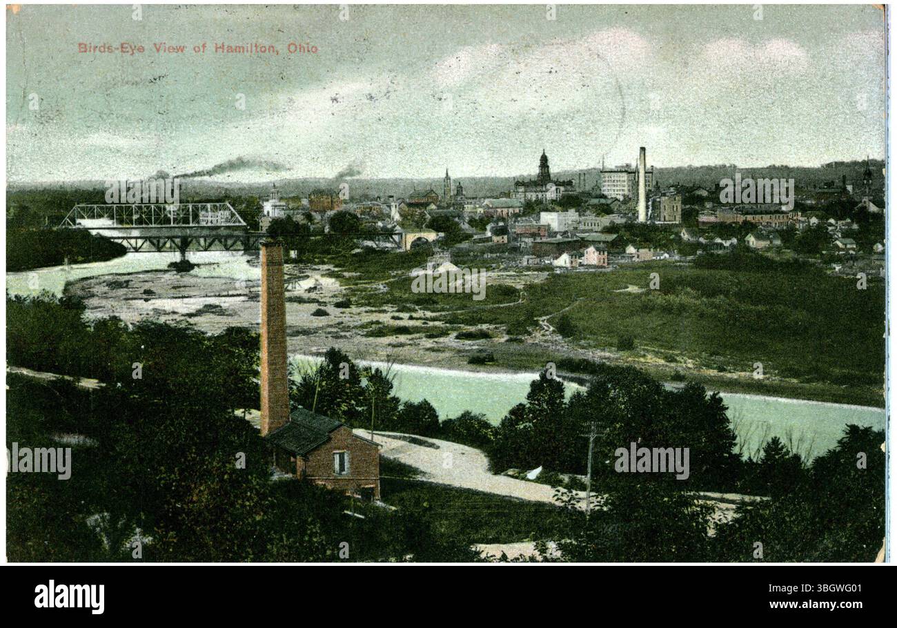 Old map of hamilton Cut Out Stock Images & Pictures - Alamy