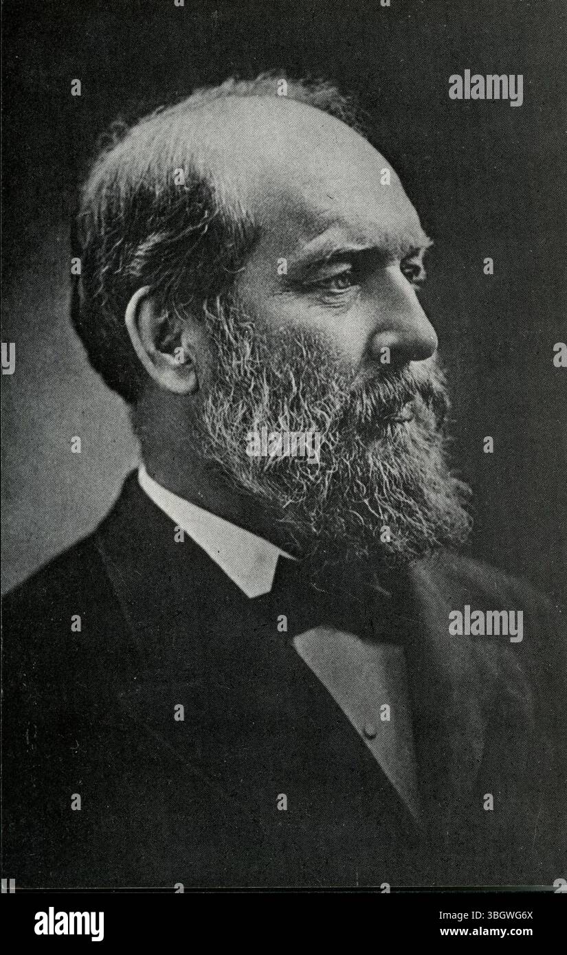 This 1880 photograph depicts President James A. Garfield, showing his ...