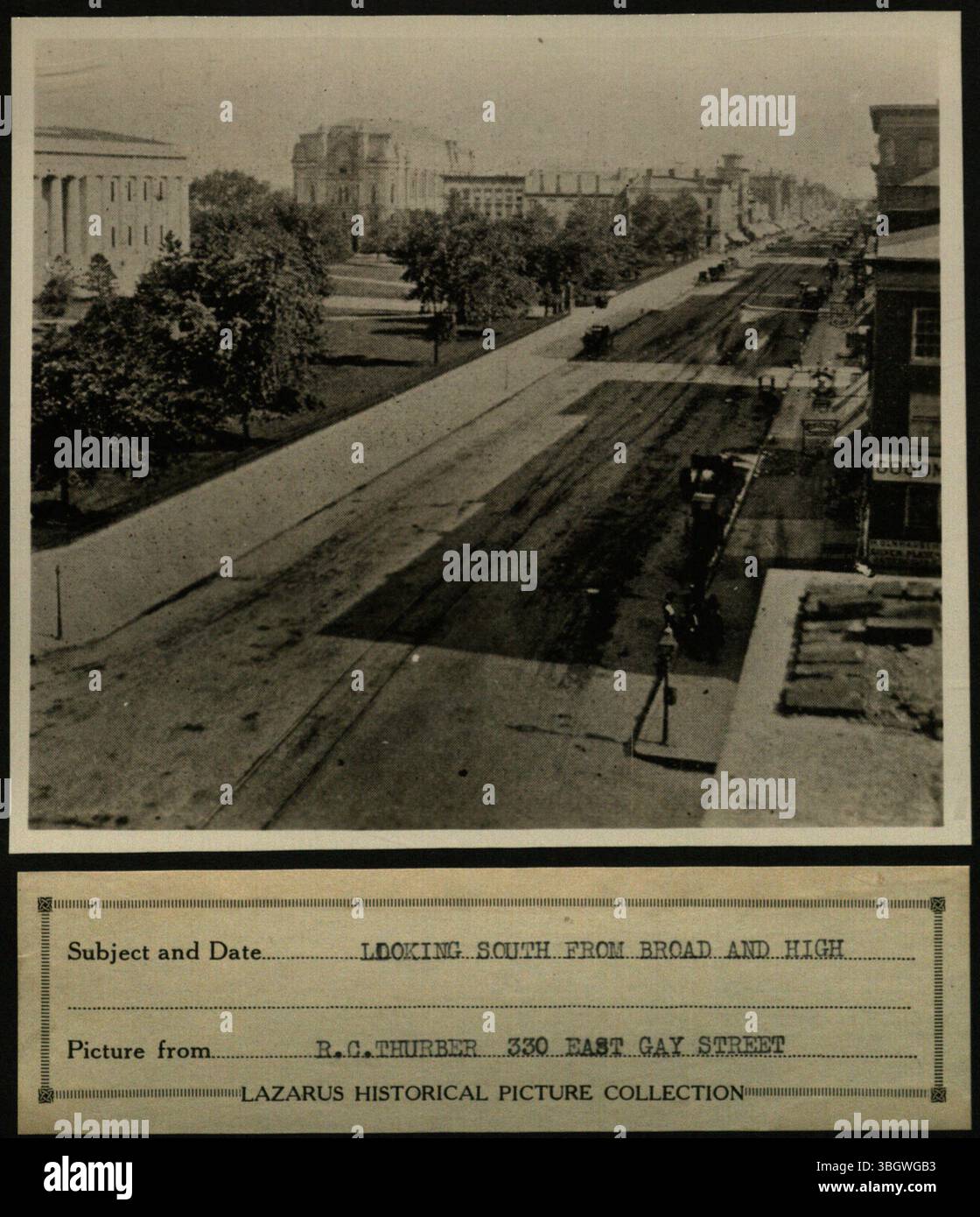 This 1898 photograph of South High Street in Columbus, Ohio, shows the ...