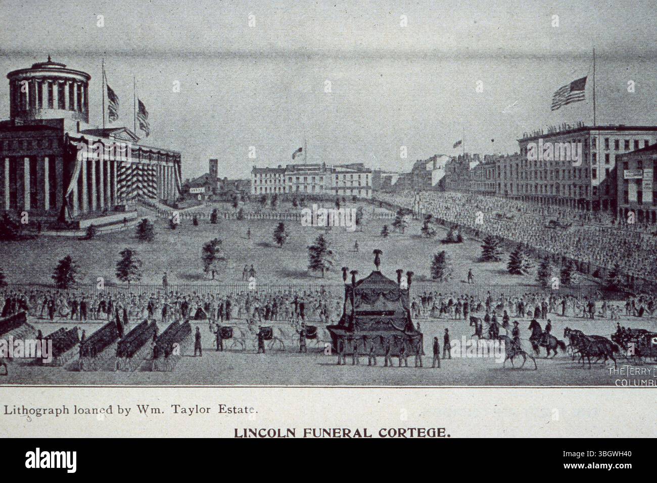 This image shows Abraham Lincoln's funeral cortege heading east on ...