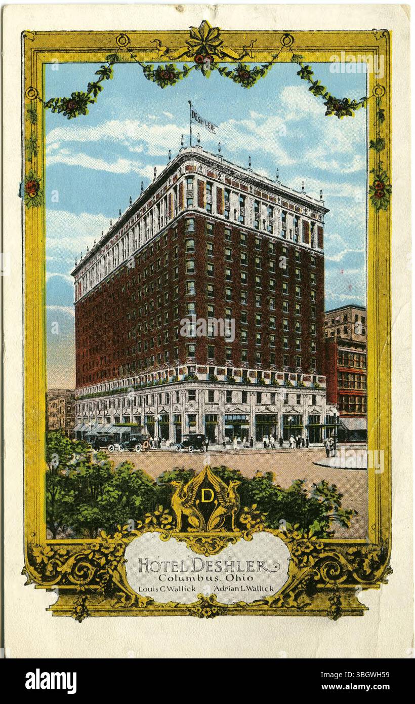 The Deshler Hotel, located at the northwest corner of Broad and High ...