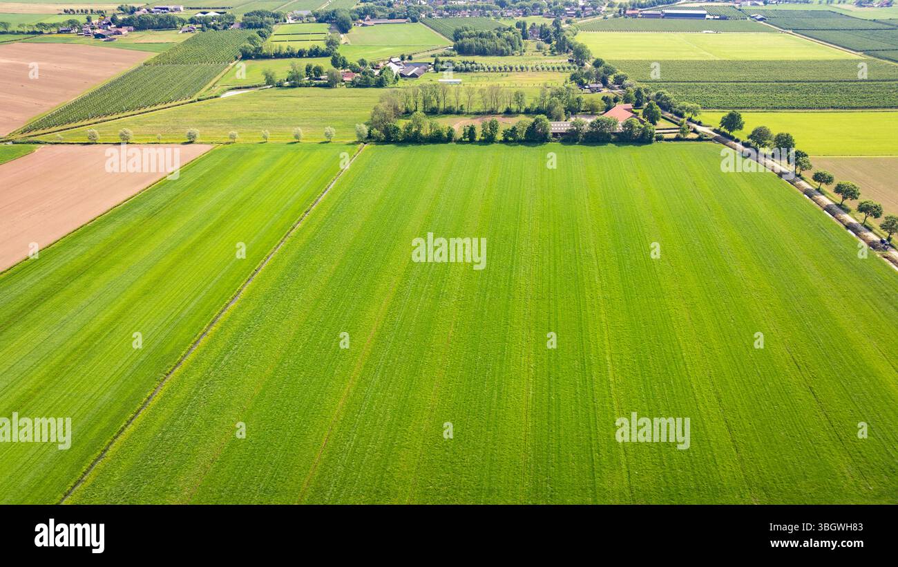 Aerial view farmland fields rural hi-res stock photography and images ...
