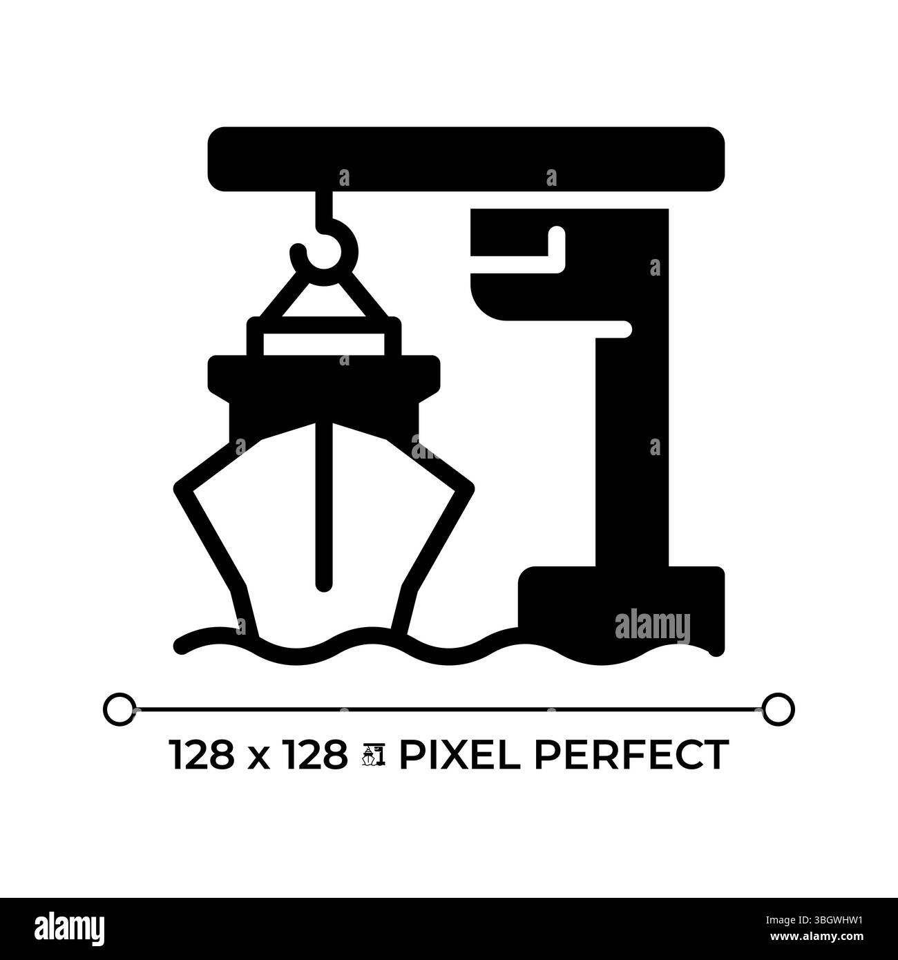 Cargo port crane shipping Black and White Stock Photos & Images - Alamy