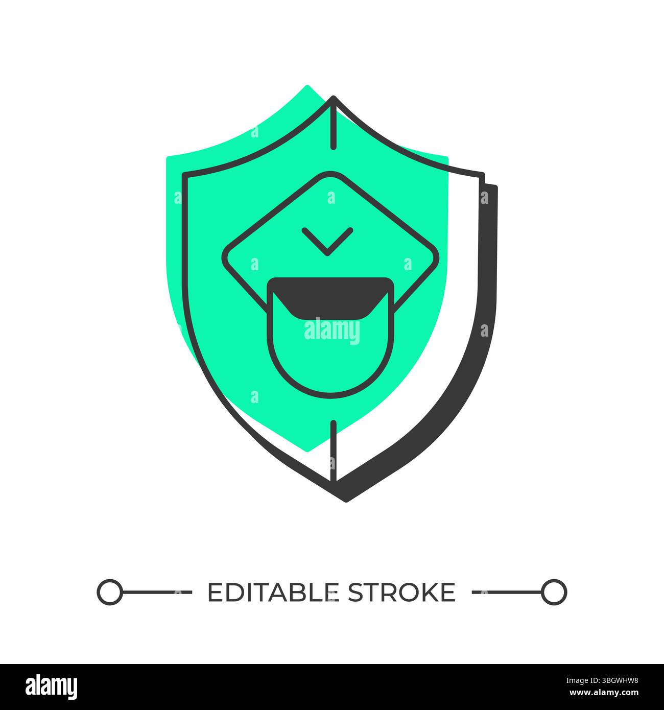 Police in solid line Stock Vector Images - Alamy