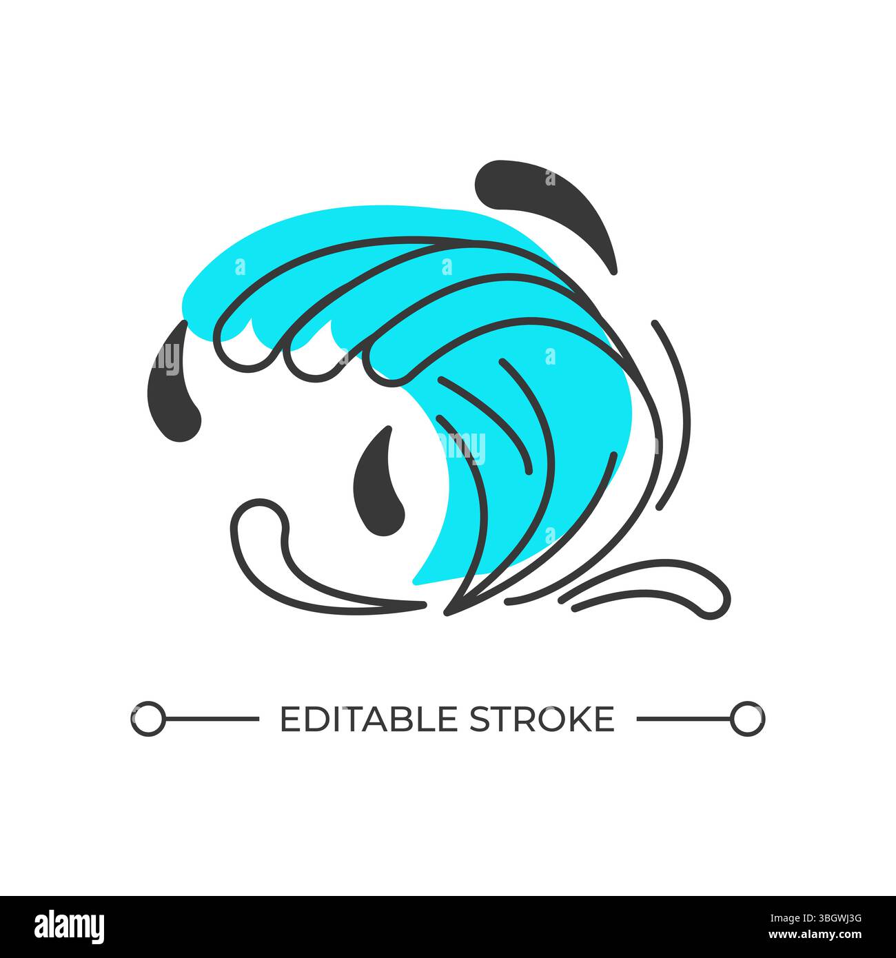 Tsunami earthquake icon color Cut Out Stock Images & Pictures - Alamy