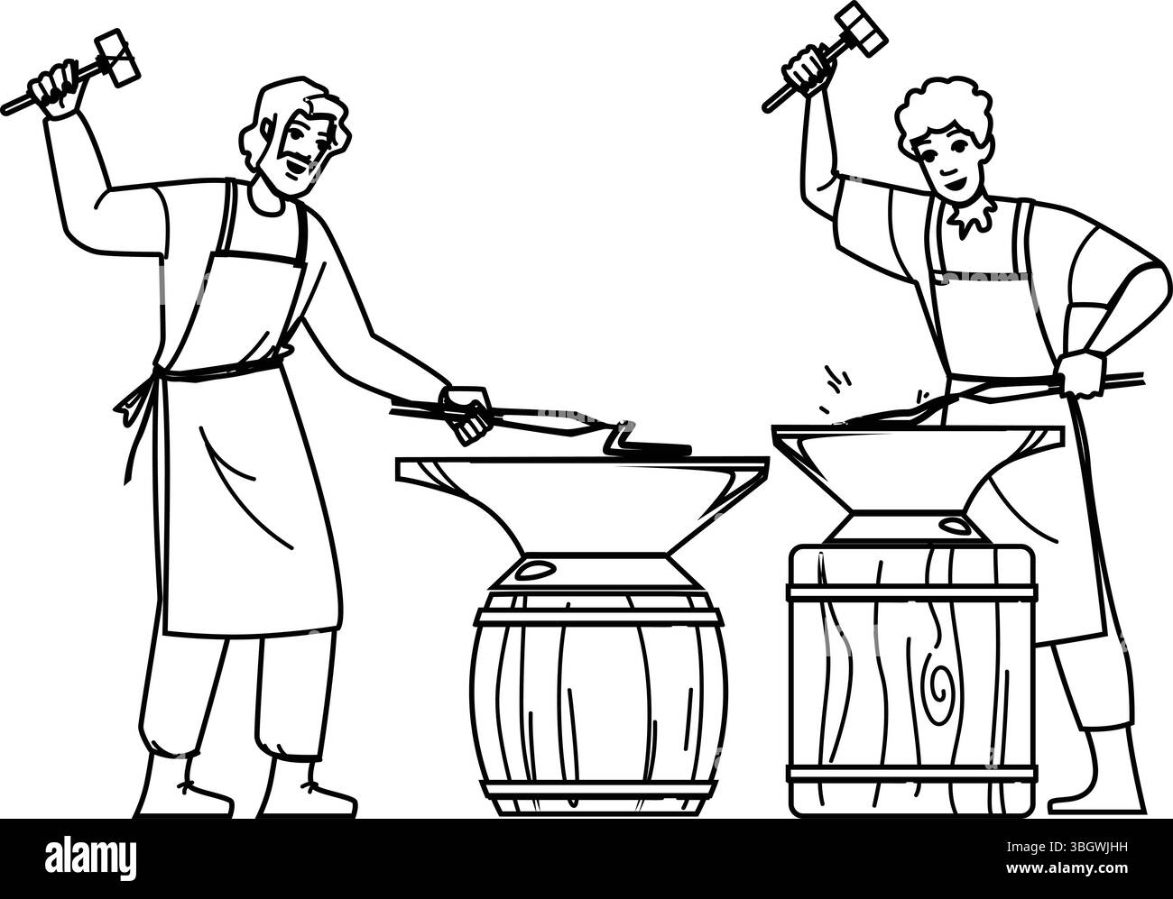 anvil blacksmith medieval vector Stock Vector Image & Art - Alamy