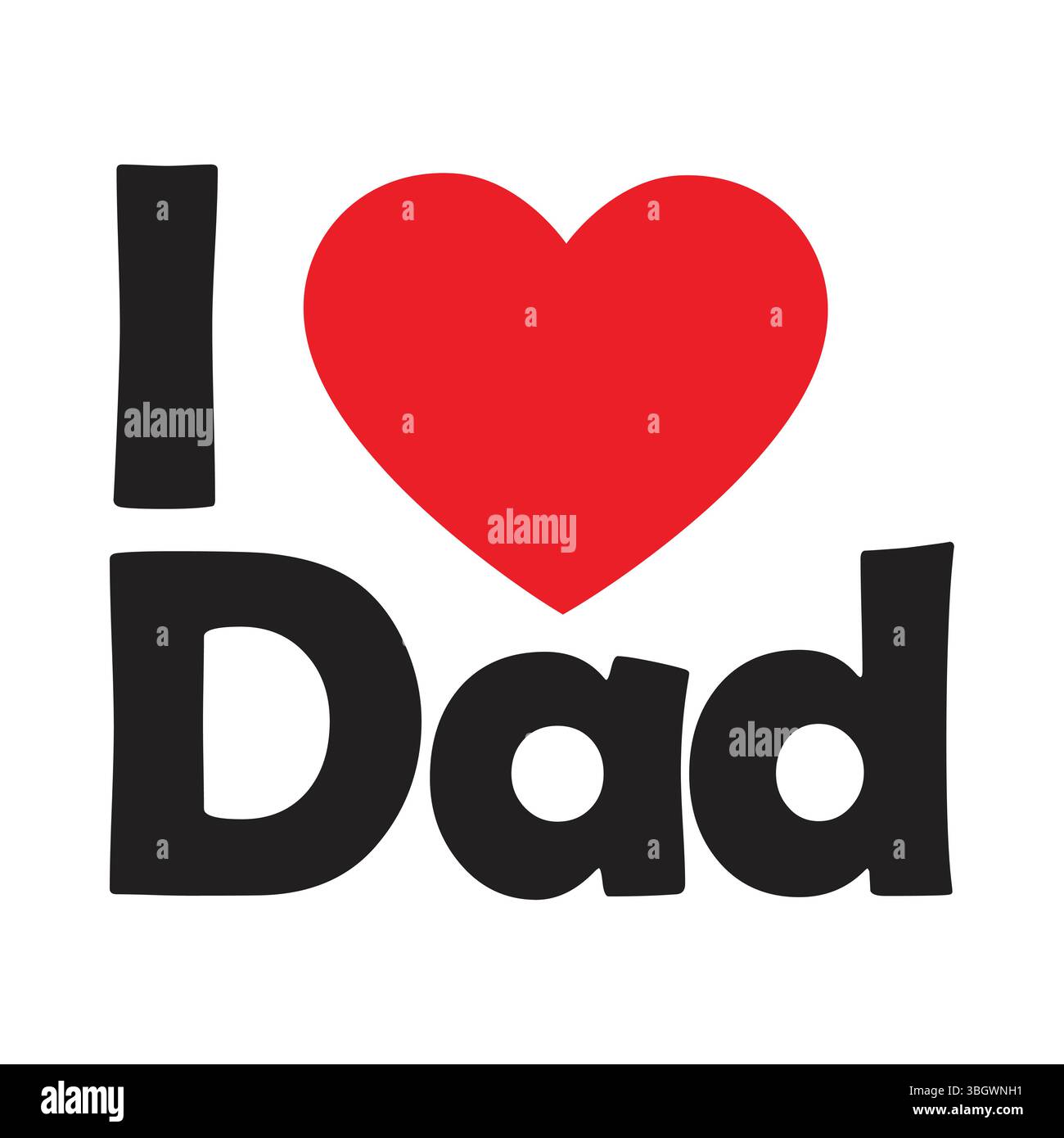 Happy Father's Day Typography Design with Hearts and Hat – Celebration ...