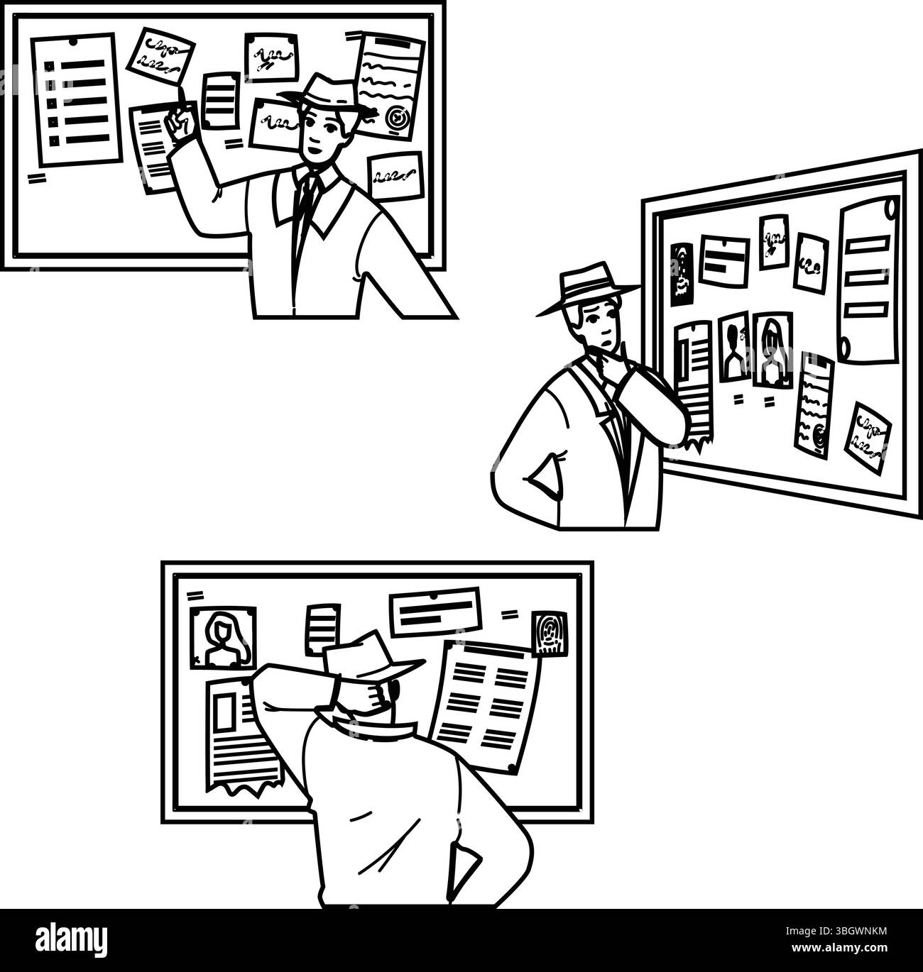 criminal detective board vector Stock Vector Image & Art - Alamy