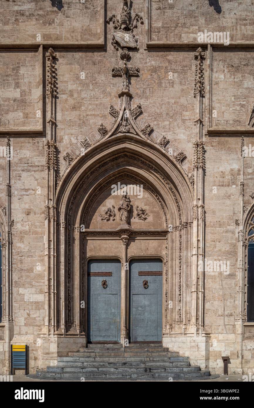 Grand Gothic Entrance of La Lonja de la Seda in Valencia Spain ...