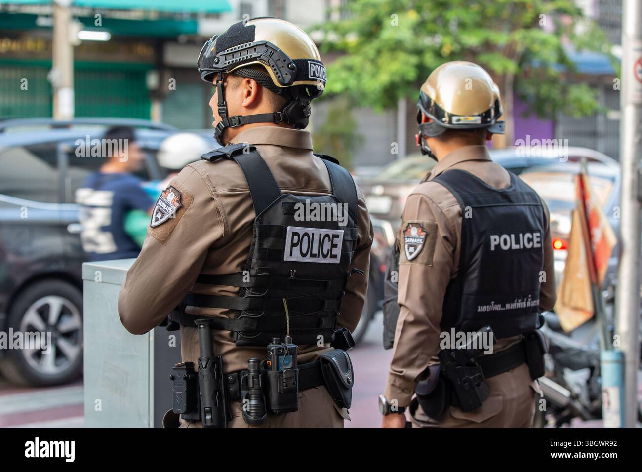 Bangkok, Thailand - January 6, 2025: Police Officers seen on the ...