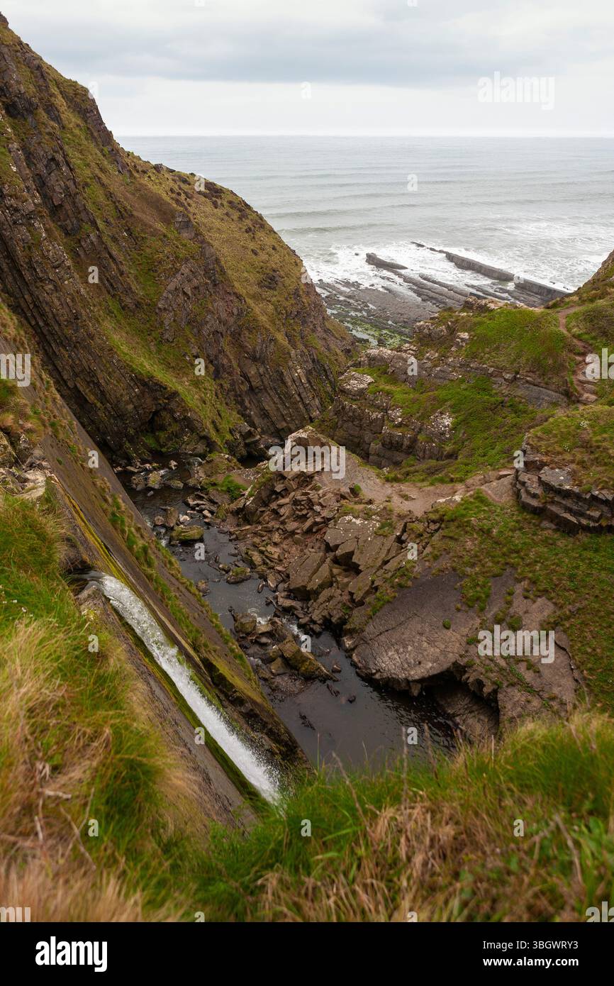 The lower falls of Speke's Mill Mouth Waterfall, the highest on ...