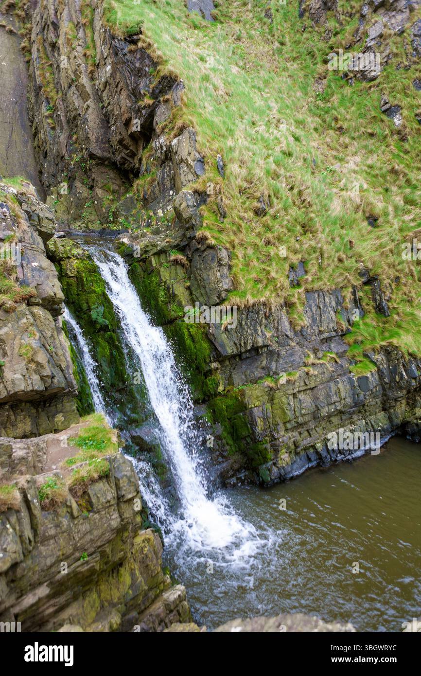 The lower falls of Speke's Mill Mouth Waterfall, the highest on ...