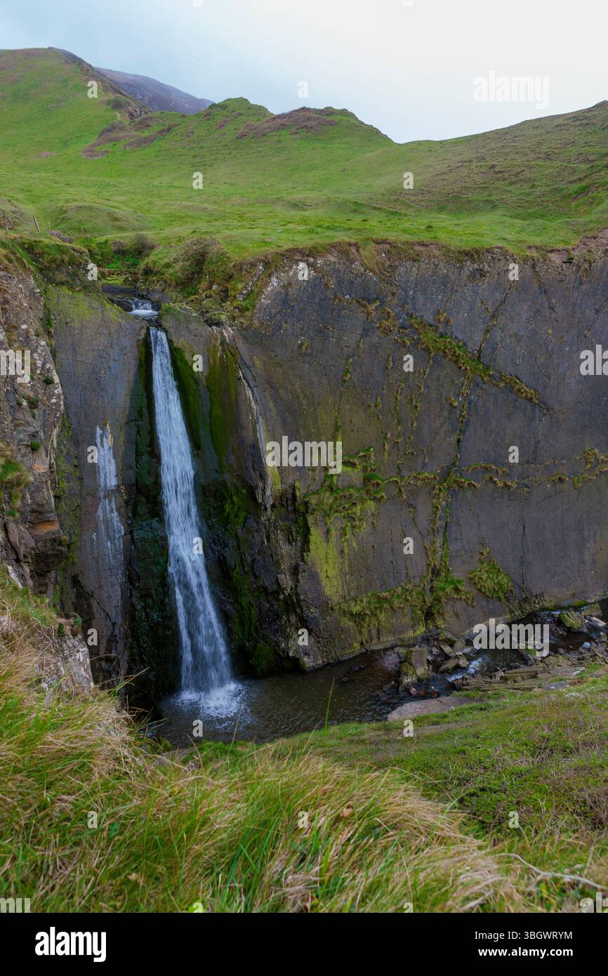 Speke's Mill Mouth Waterfall, the highest on Hartland Peninsula at 15 ...