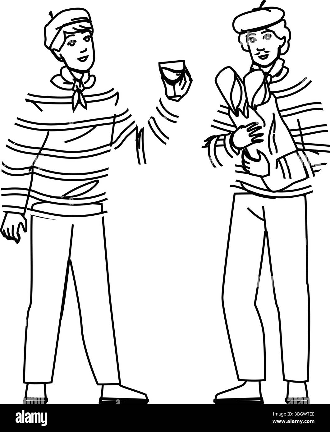 French man beret Black and White Stock Photos & Images - Alamy