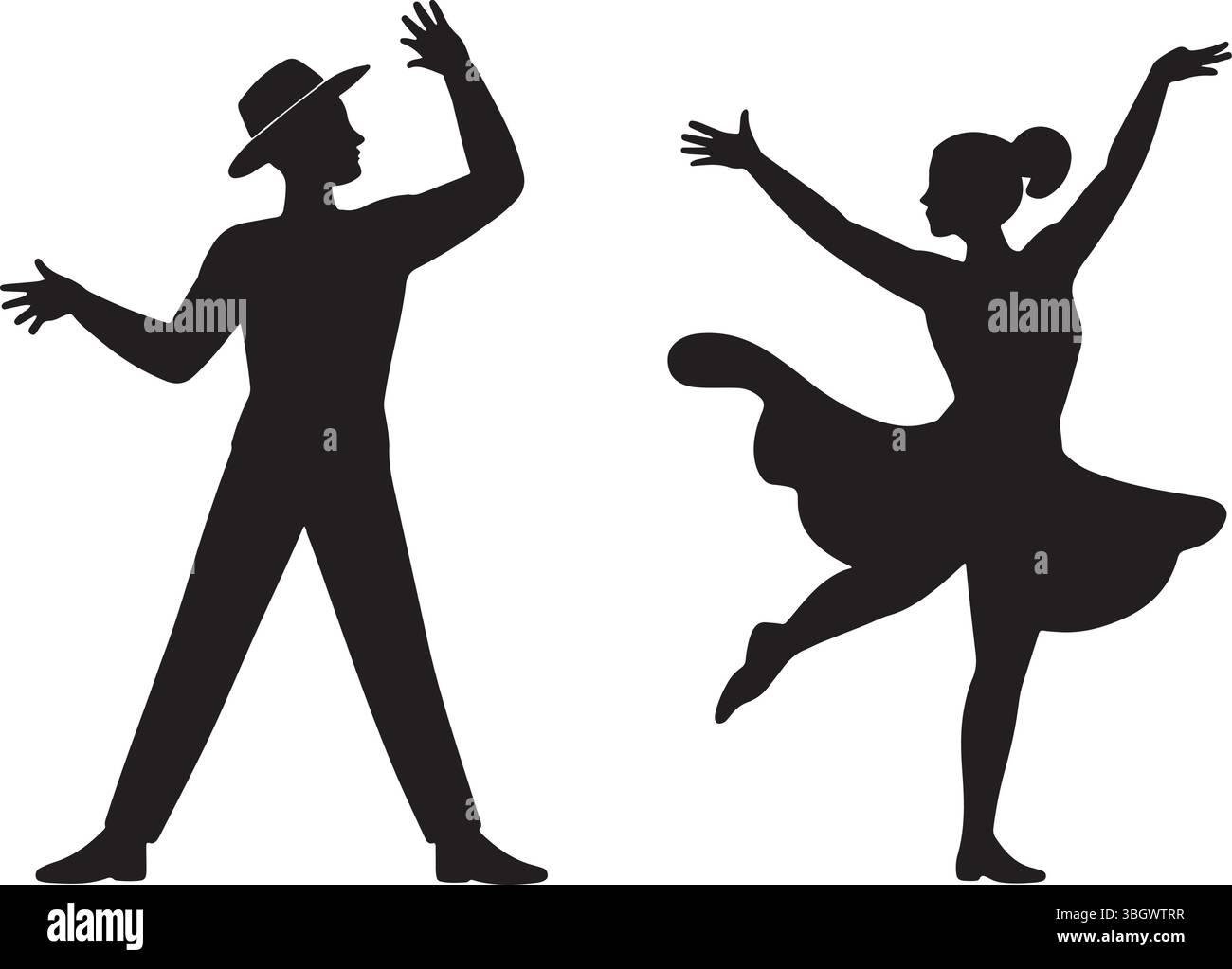 Dynamic movement of dancers Stock Vector Images - Alamy