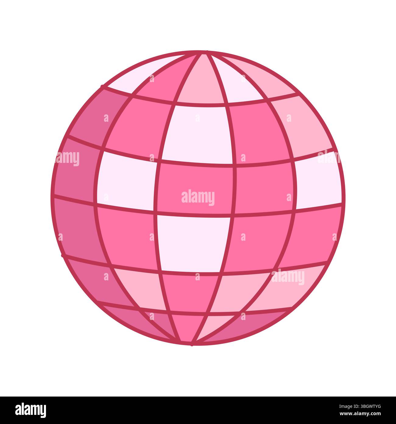 Bright pink disco ball illustration, perfect for party-themed western ...