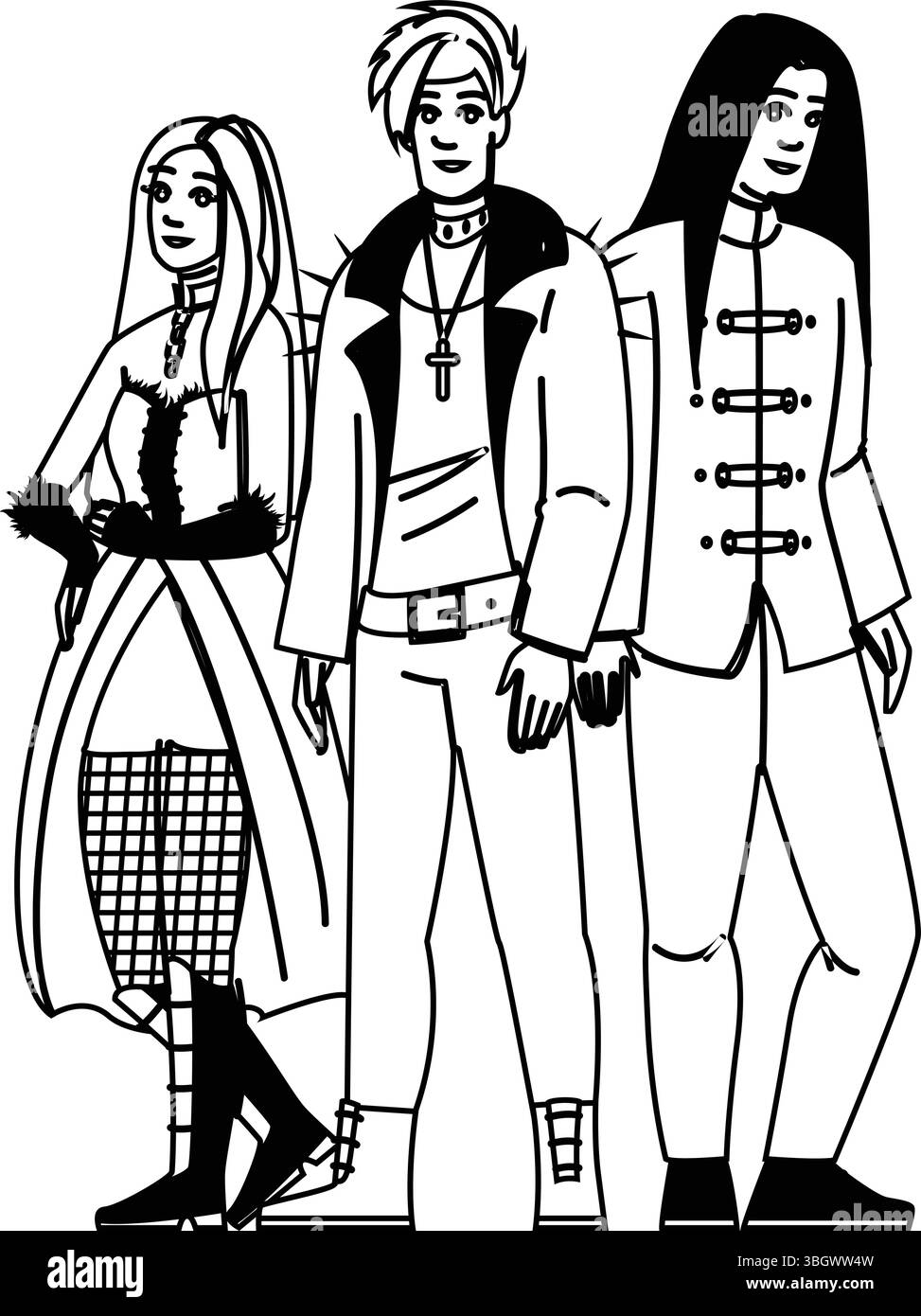 aesthetic goth band vector Stock Vector Image & Art - Alamy